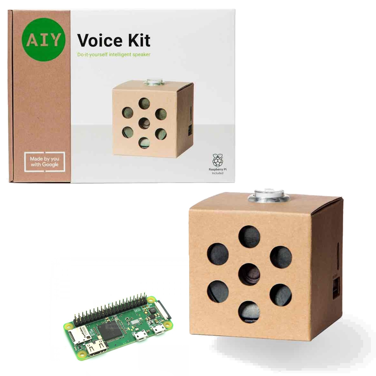 $106.99 - Google Aiy Voice Kit V2 V2.0 (Raspberry Pi Zero WH Included ...