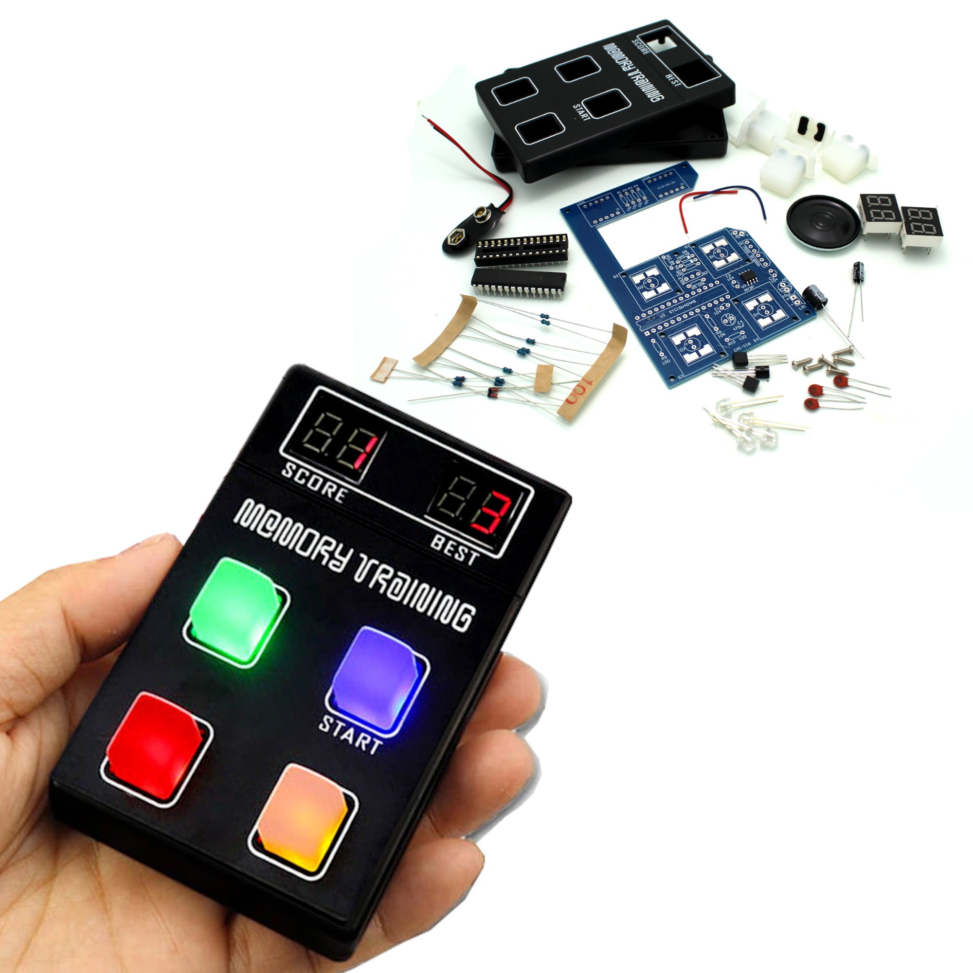 $14.99 - Memory Simon Soldering Kit with Plastic Enclosure - Tinkersphere