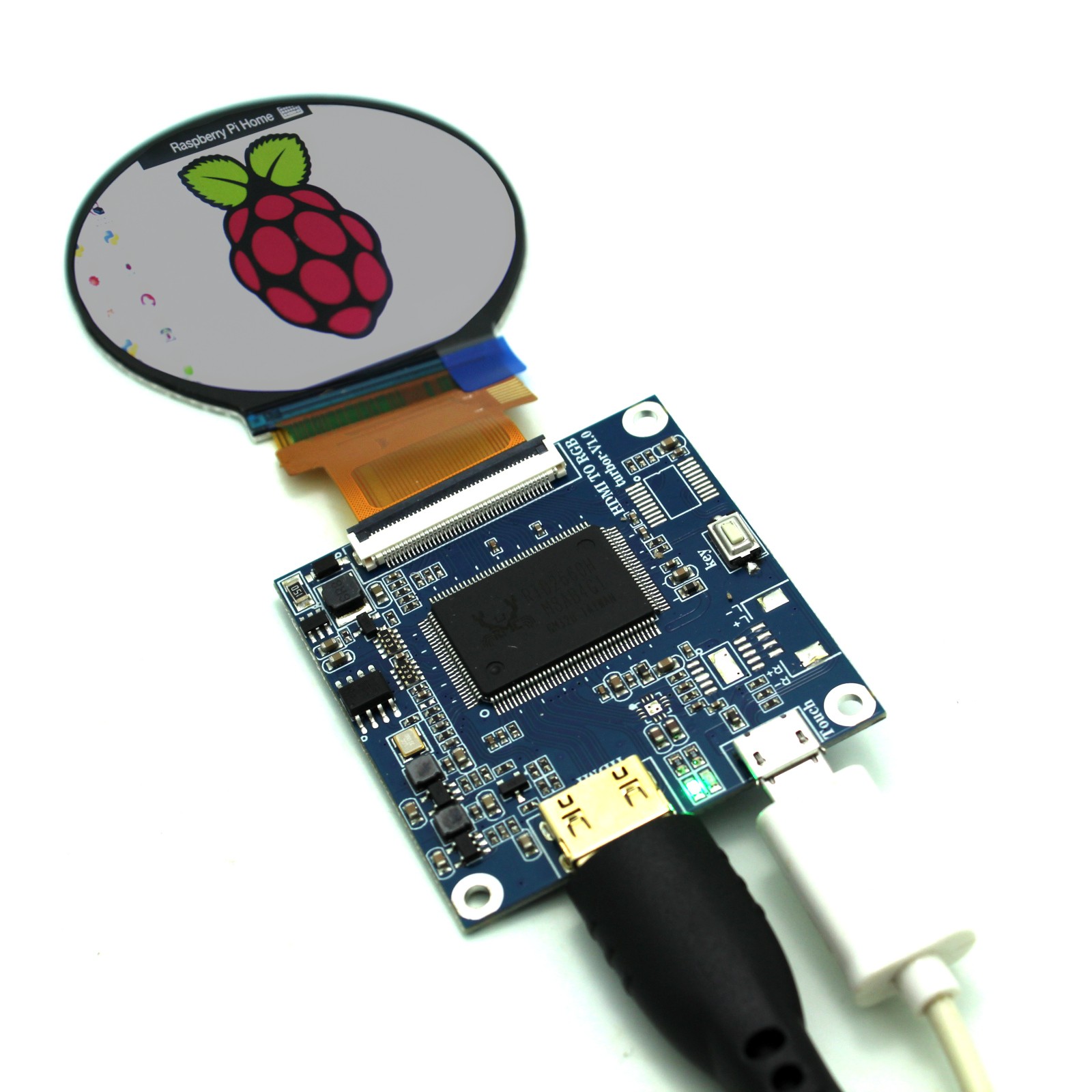 $85.99 - Round HDMI RGB-666 TTL TFT Display - 2.1" 480x480 with PCB ...