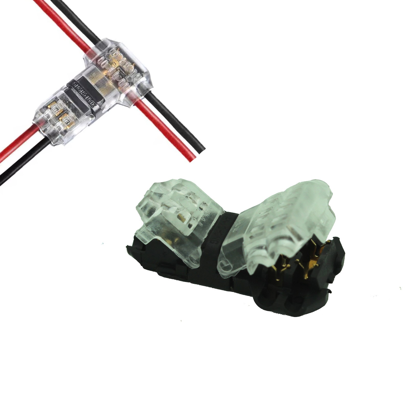 $2.49 - T Tap Wire Connector 20-24 AWG 2 Pin Inline Splice - Tinkersphere