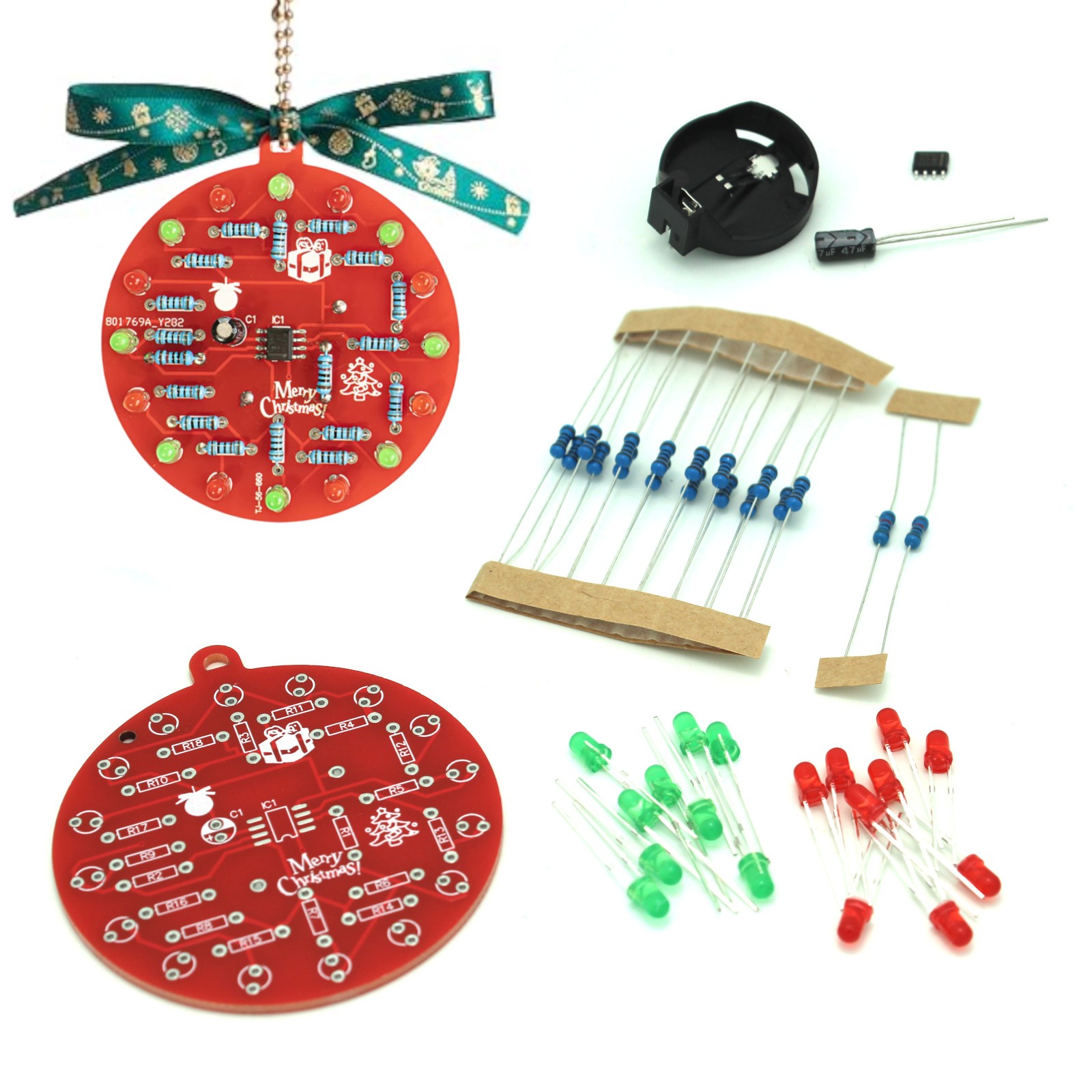 $7.99 - Christmas Ornament DIY Soldering Kit Decoration Electronic LED ...