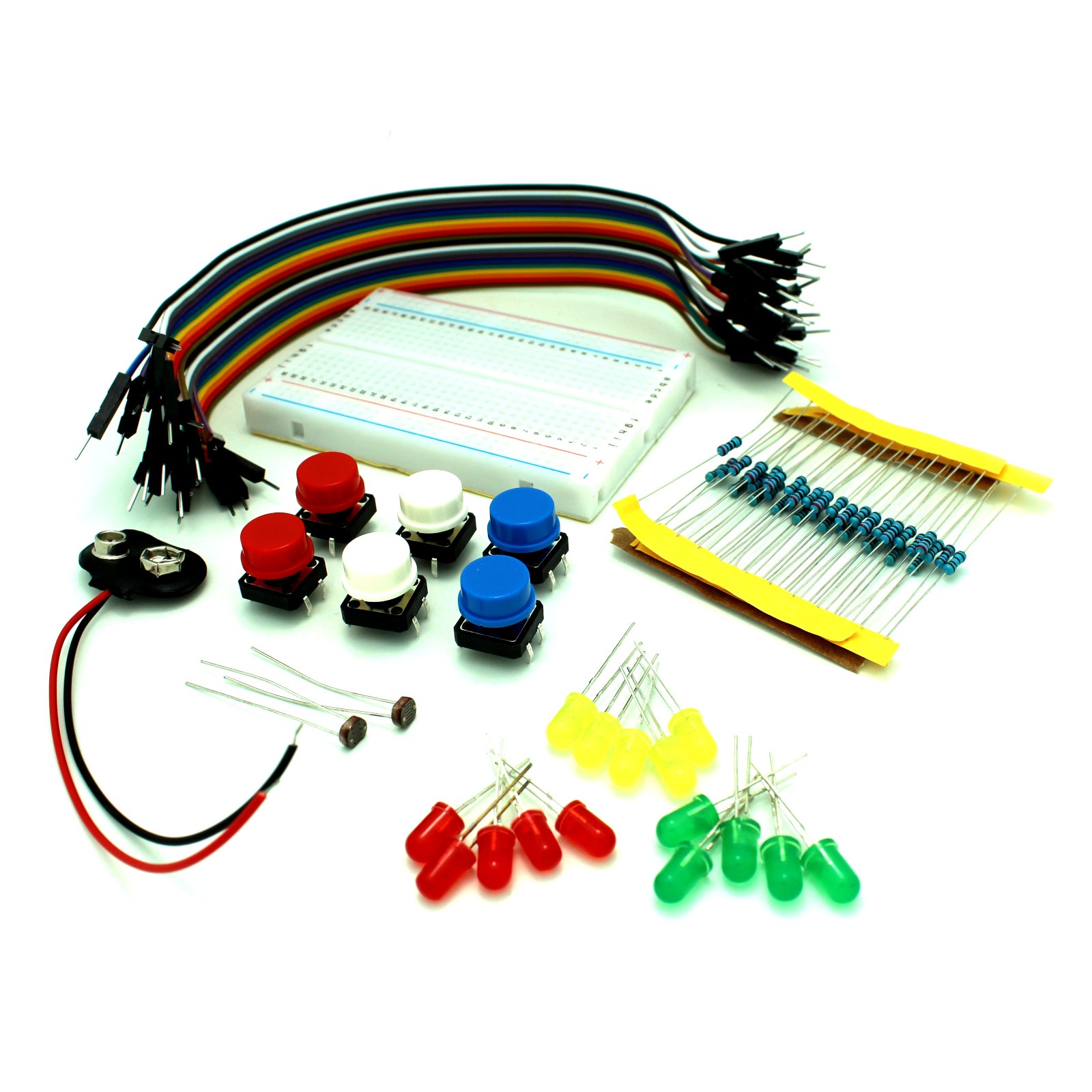$6.99 - Beginner Electronics Component Pack with Breadboard, Resistors ...