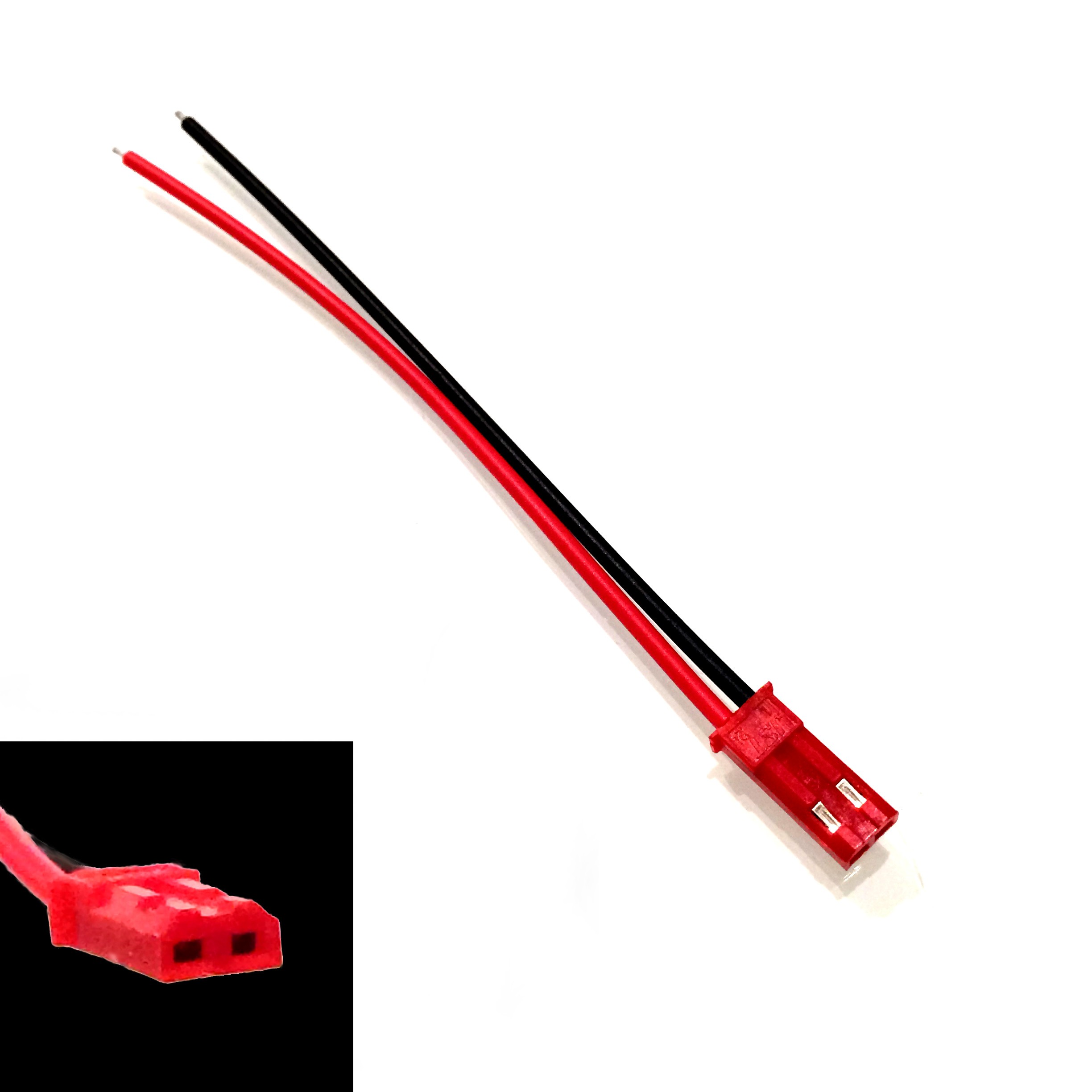 $0.95 - Male 2 Pin JST RCY Connector with Wires - Tinkersphere