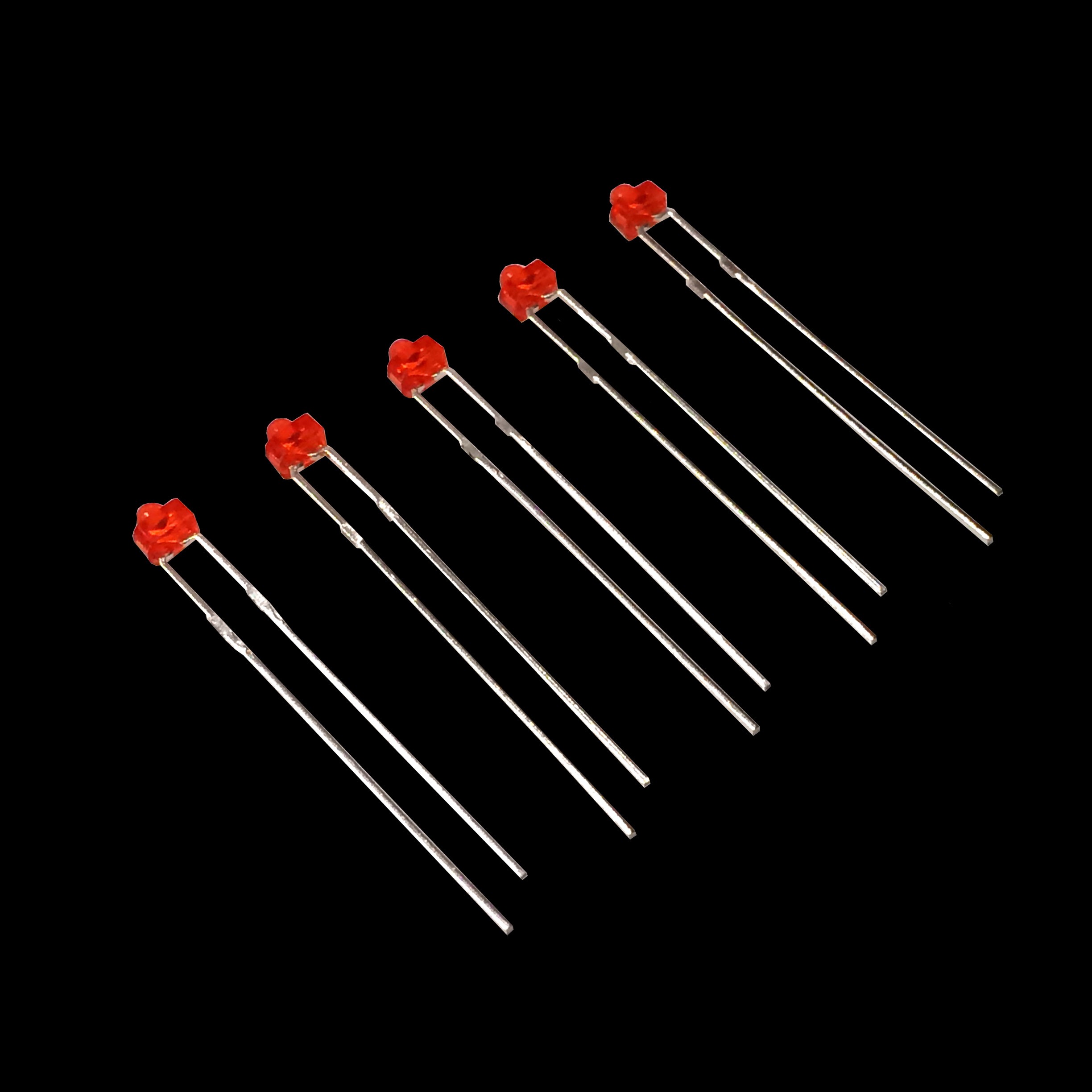 $1.99 - Super Bright Red 1.8mm LED (5 pack) - Tinkersphere