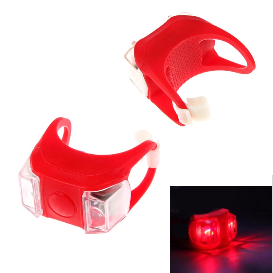 $4.99 - Red Silicone Mount Dual LED Light - Tinkersphere