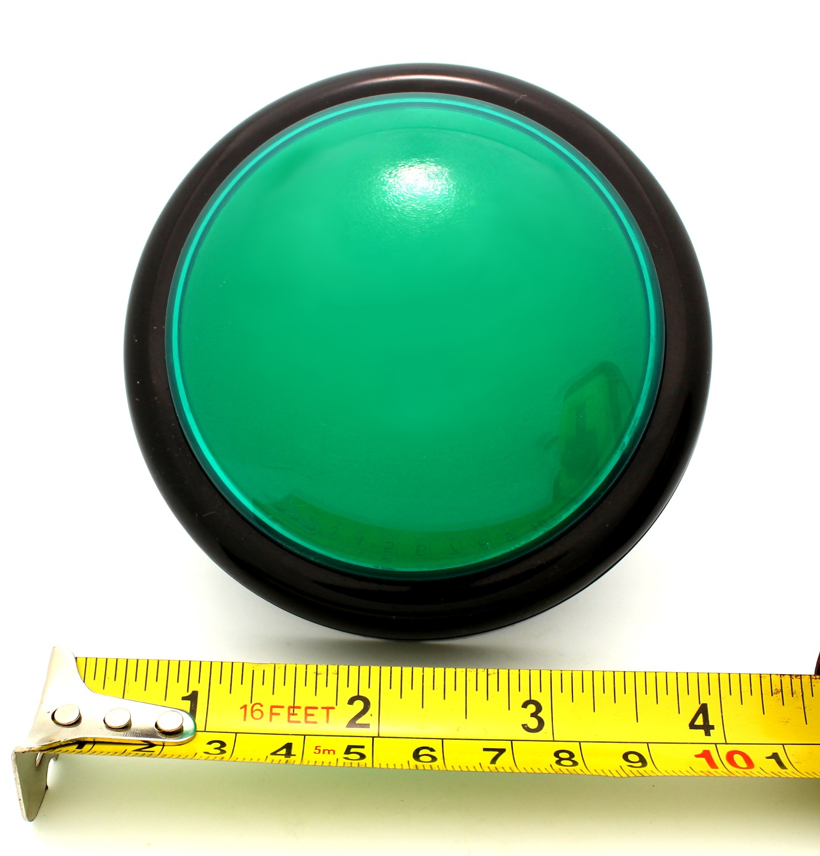 $9.90 - Big Dome Pushbutton - Green lluminated 100mm - Tinkersphere
