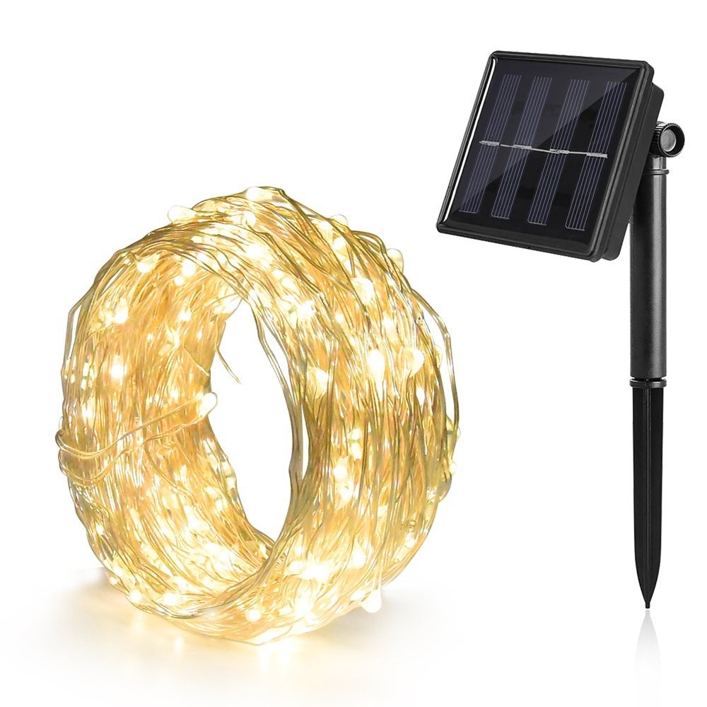 $10.99 - Solar Powered Copper String Lights 100 LED - Tinkersphere