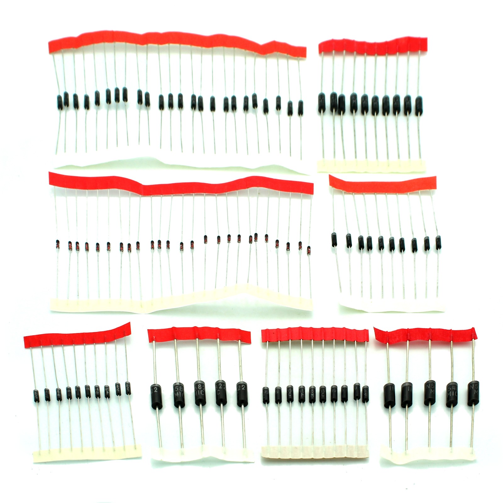 $7.99 - 100 Pcs Diode Set: 1N4148, 1N4007, 1N5819, 1N5399, 1N5408 ...