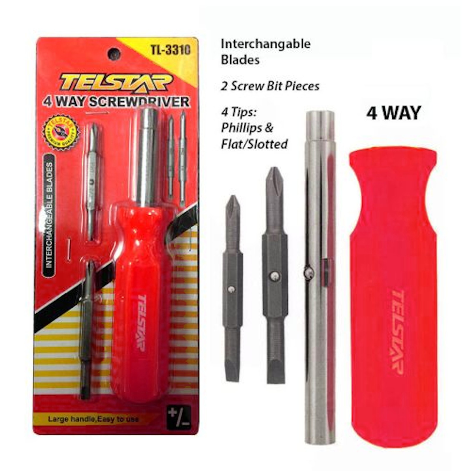 $5.99 - 6 in 1 Multi Bit Screwdriver Flathead, Phillips, Nut Driver ...